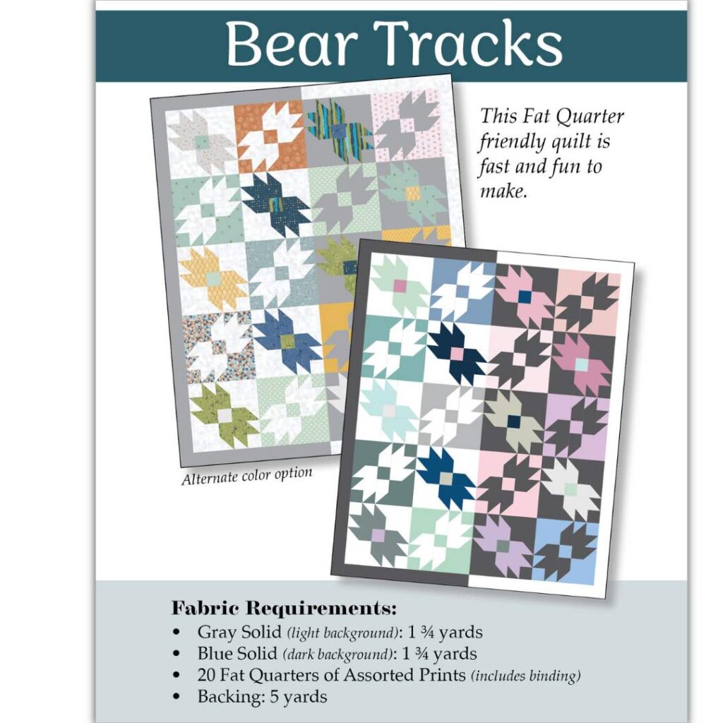 Bear Tracks Quilt Pattern - Downloadable PDF - Quilting Is My Therapy