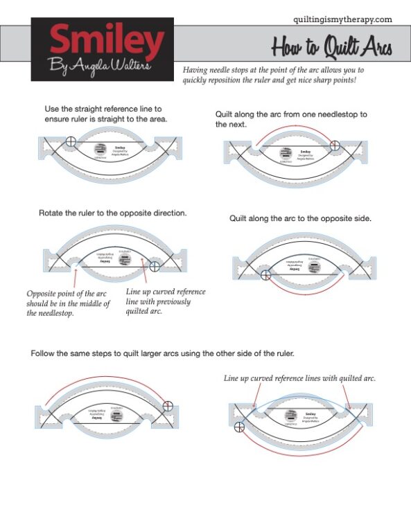 Smiley Machine Quilting Ruler - Quilting Is My Therapy