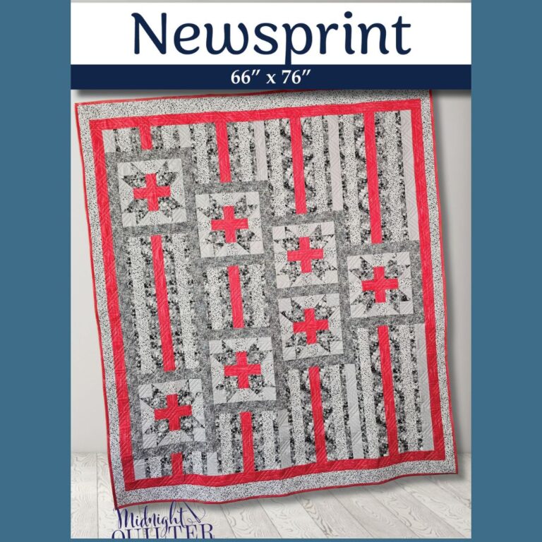 Newsprint Quilt Pattern - Downloadable PDF - Quilting Is My Therapy