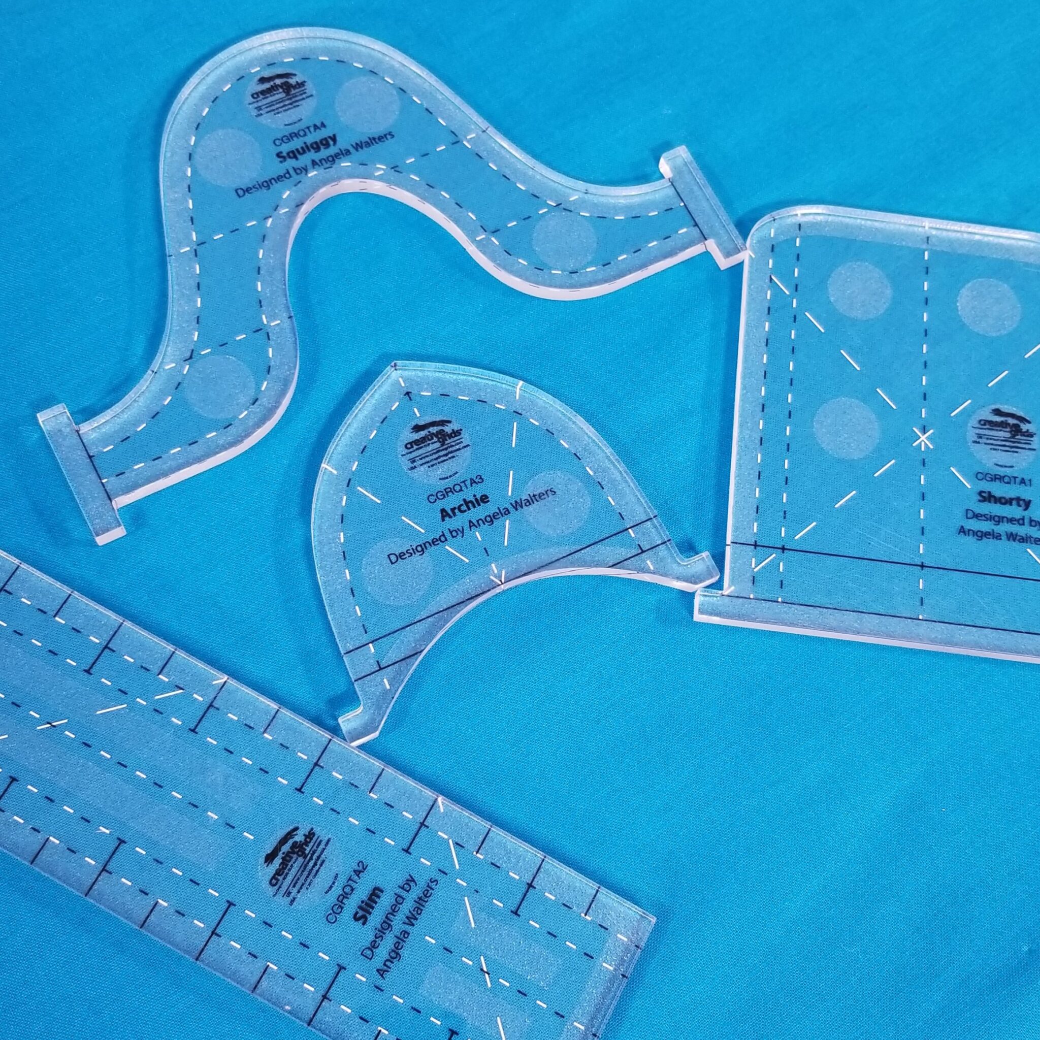 Machine Quilting Ruler Set by Angela Walters – Slim, Archie, Shorty ...
